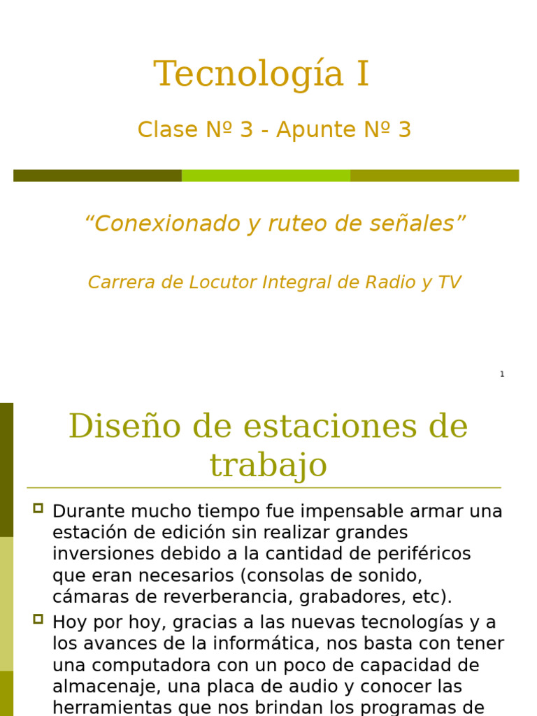 Clase 03 - Apunte Nro 3 - Ruteo de La Sen Al 1 | PDF | Micrófono | Hardware de la computadora
