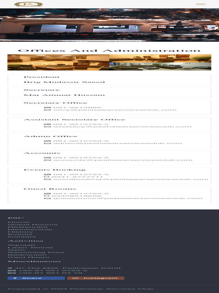 Peshawar Services Club | PDF