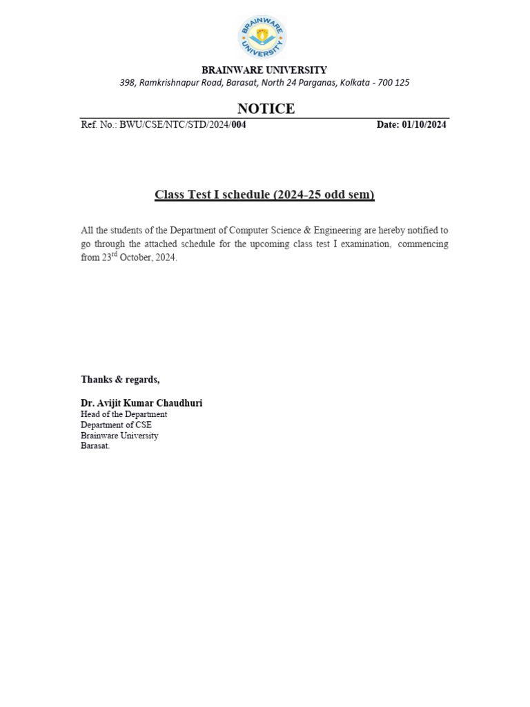 Ct1 Exam Notice | PDF