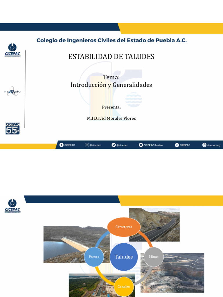 Estabilidad de Taludes por David Morales | PDF | Roca (geología) | Estrato