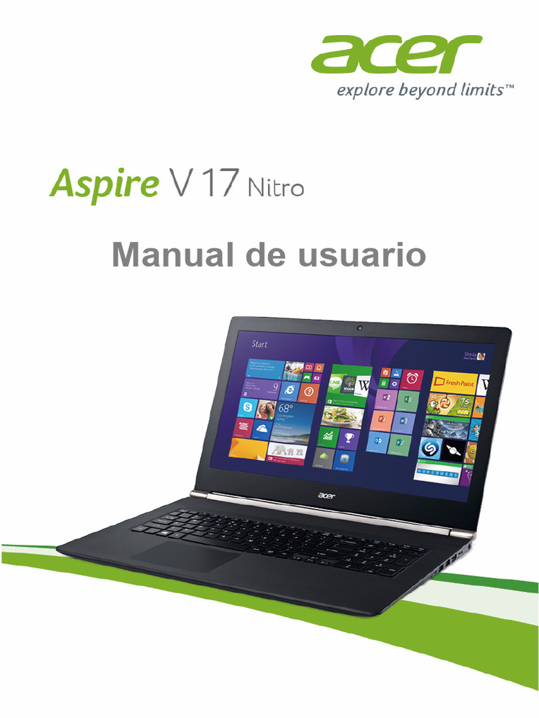 Manual Laptop Acer | PDF | Pantalla táctil | Memoria USB