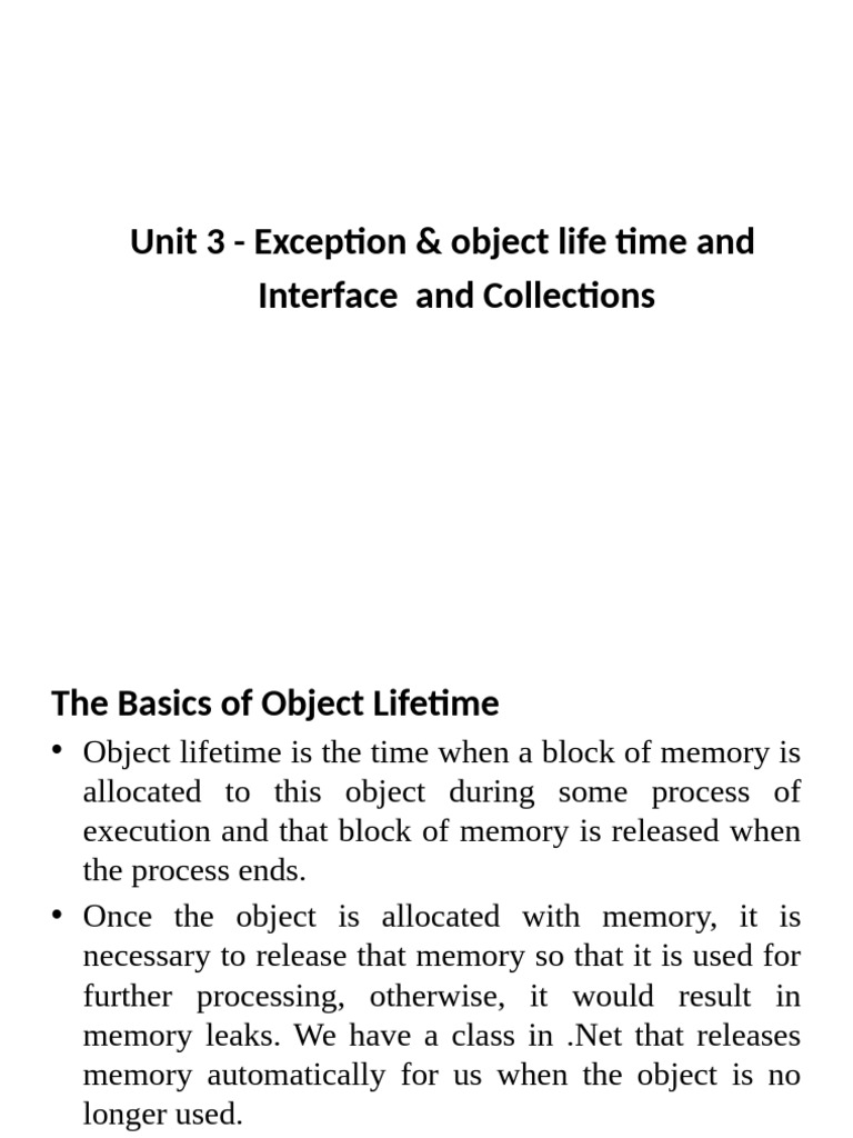 Unit 3 Dot Net Exception Pdf C Sharp Programming Language Class Computer Programming