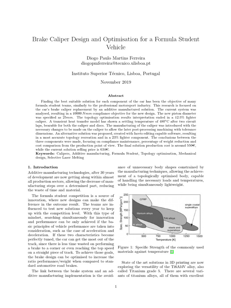 Formula Student Brake Design | PDF | Brake | Friction