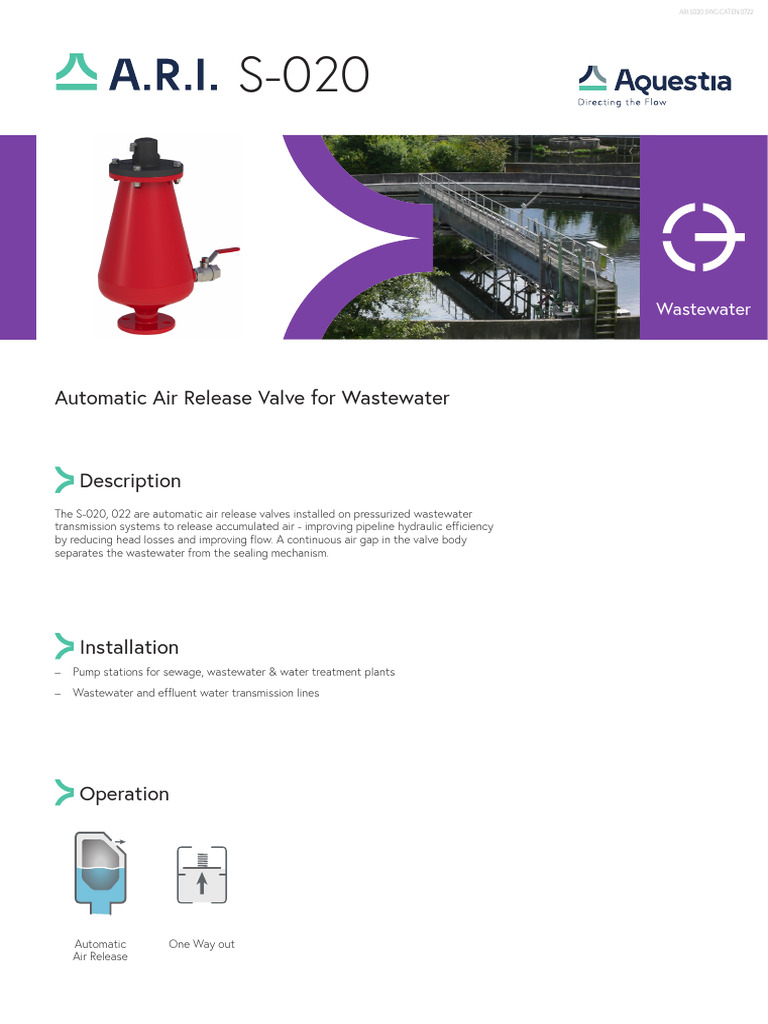 Ari S020 SWG Cat en 0722 | PDF | Valve | Sewage Treatment
