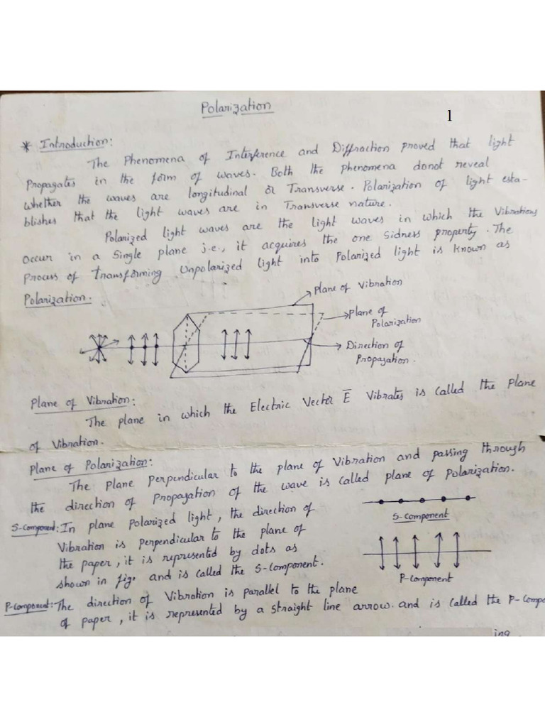 Polarization Notes R 23 Pdf