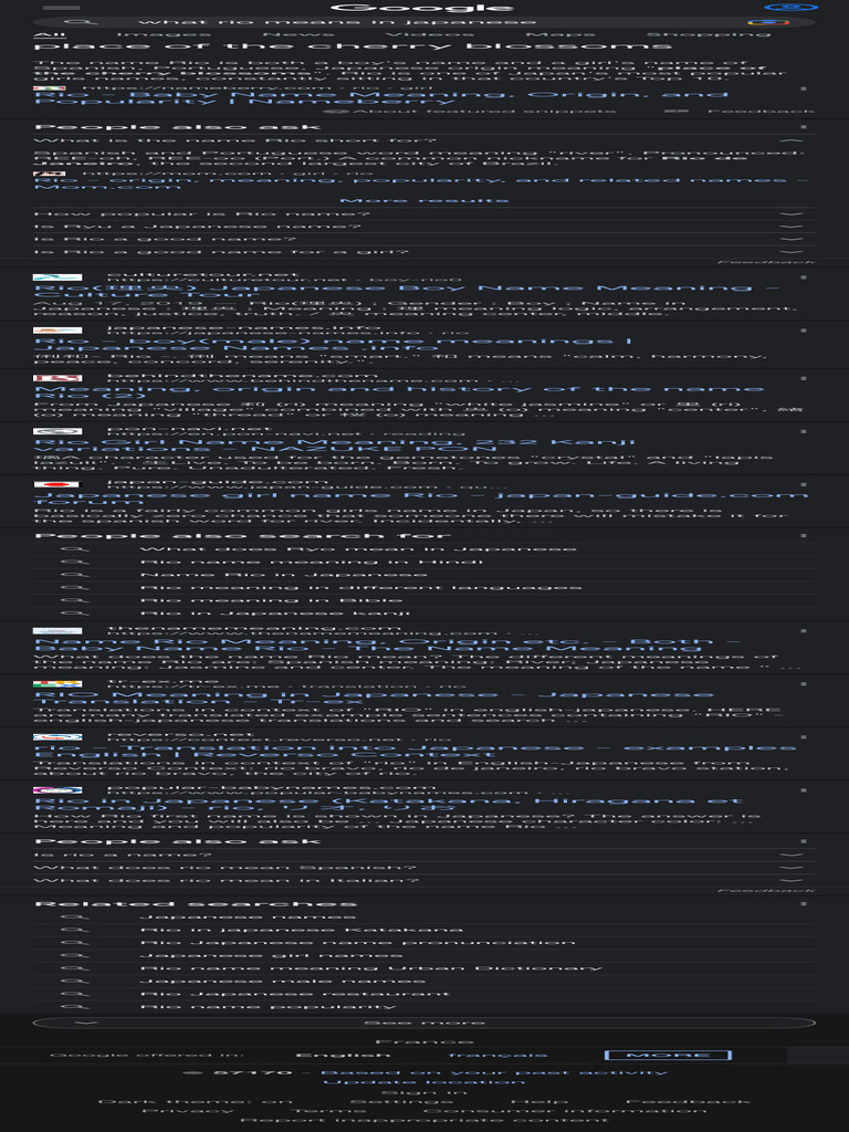 What Rio Means in Japanese - Google Search | PDF | Japanese Language ...