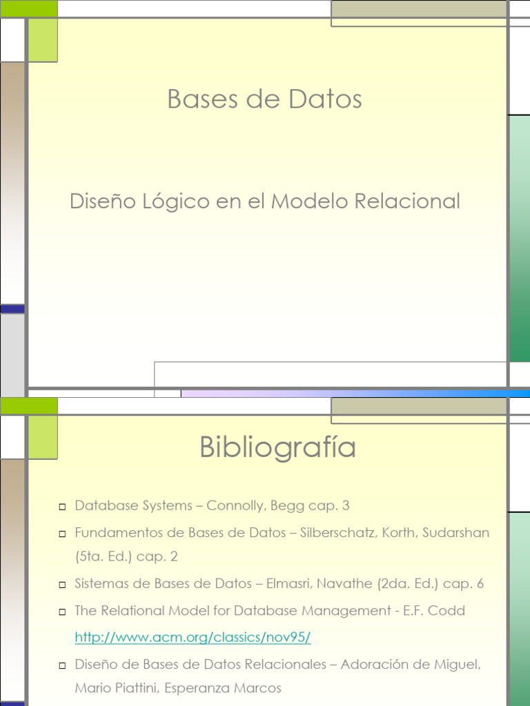 3 - Diseño Lógico en Modelo Relacional | PDF | SQL | Base de datos relacional