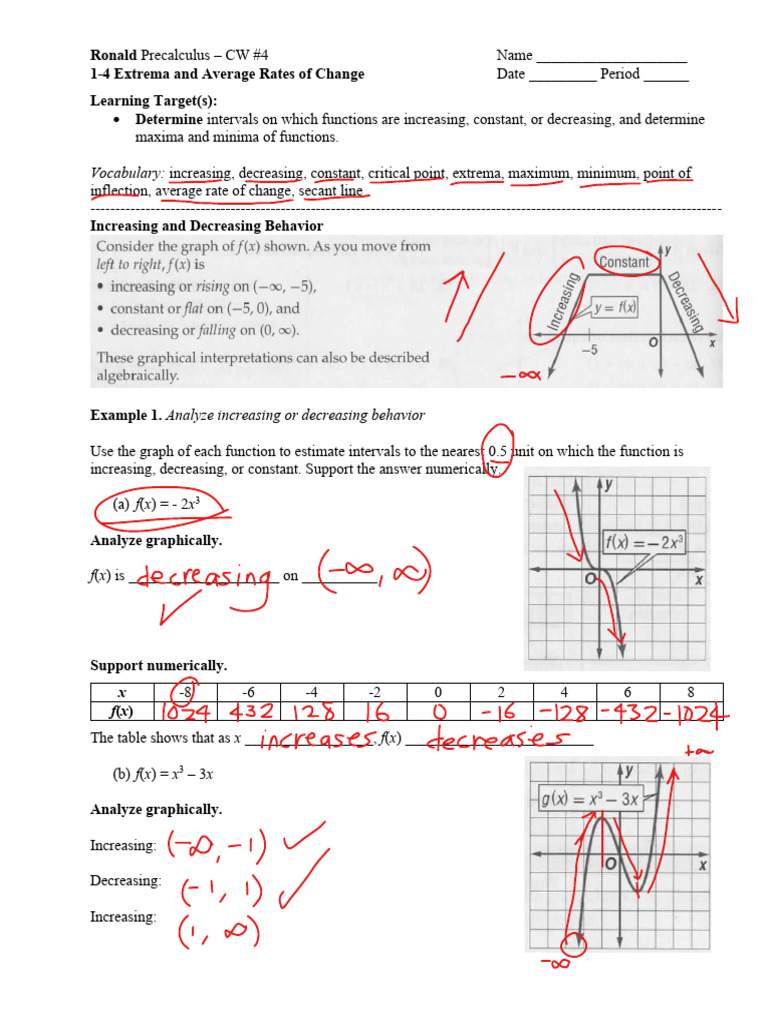 Analyzing Function Behavior and Extrema | PDF | Mathematical Logic ...