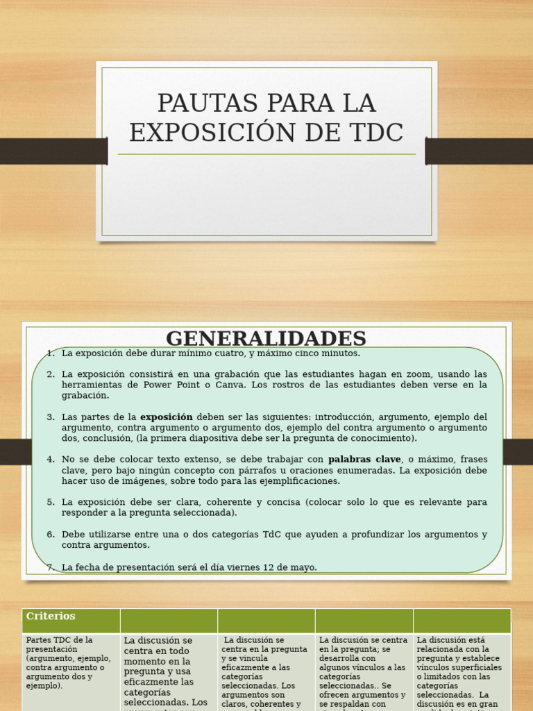 Pautas exposición | PDF
