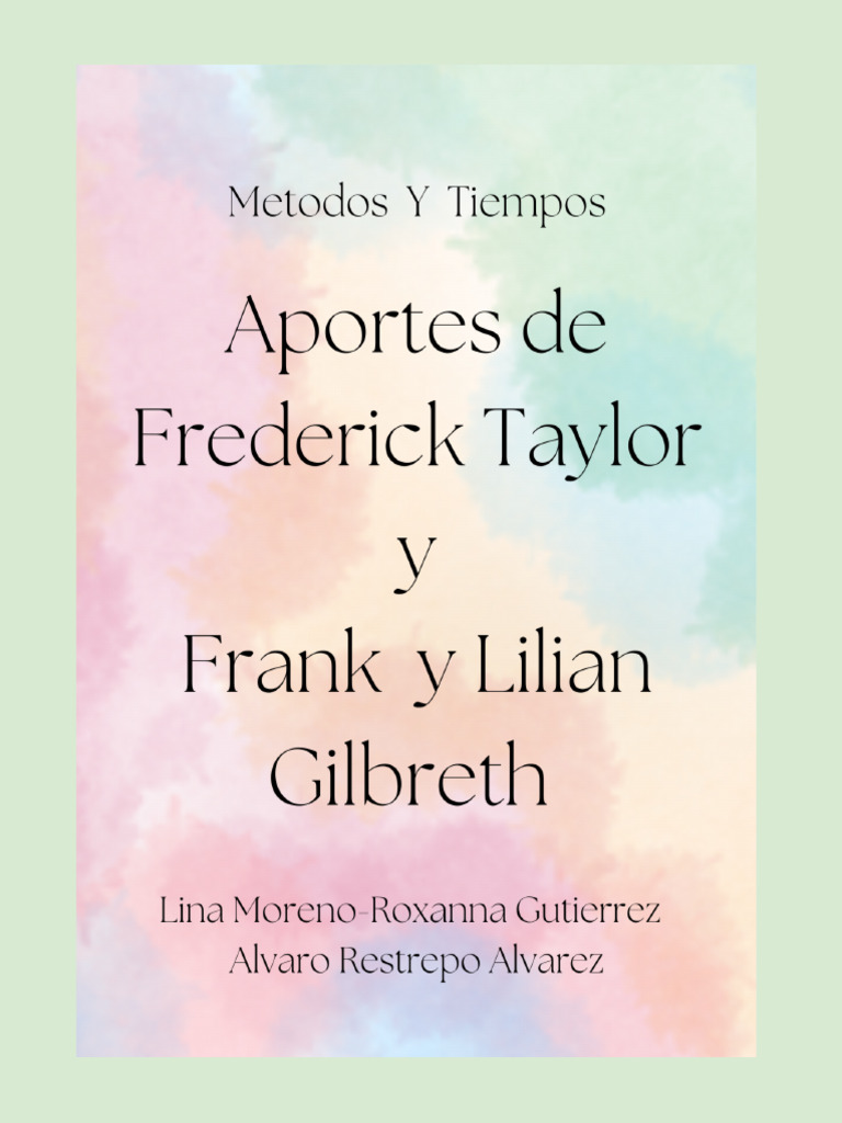 Aportes de Taylor y Gilbreth | PDF | Diseño | Máquina de coser