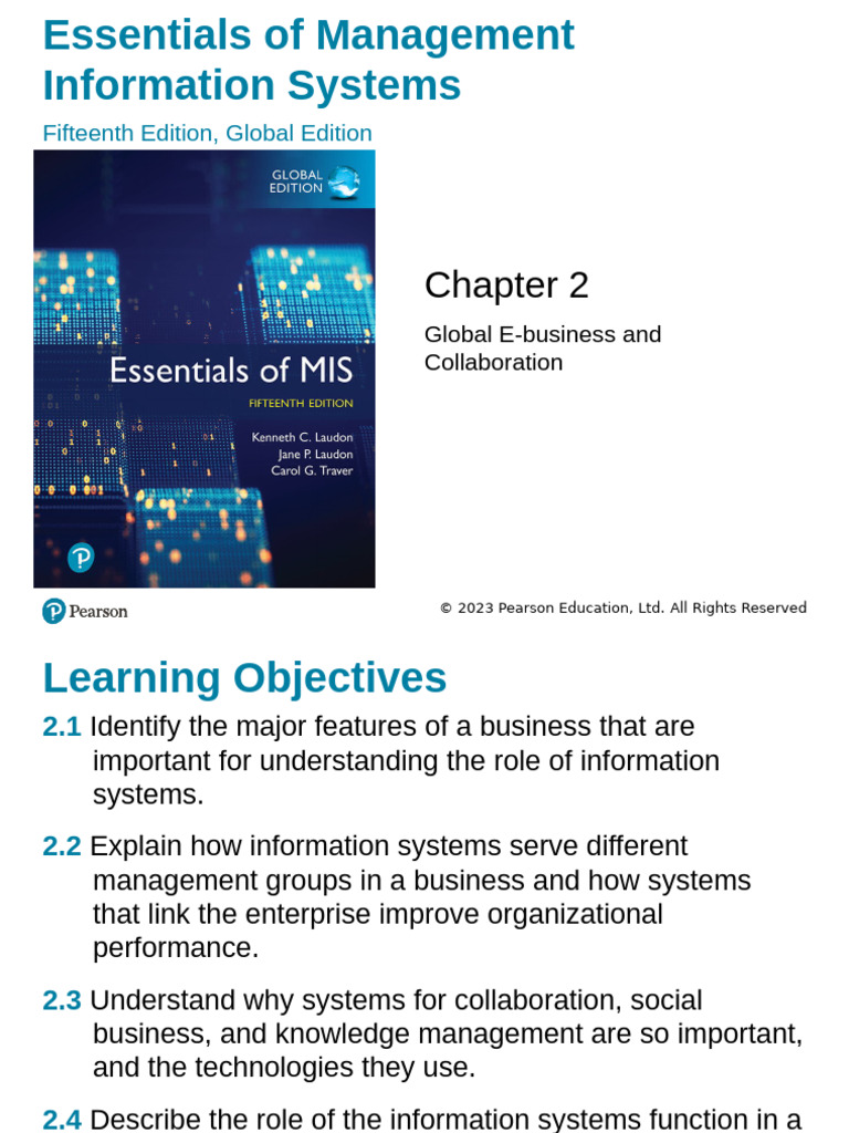 Fifteenth Edition, Global Edition: Global E-Business and Collaboration | PDF | Customer ...