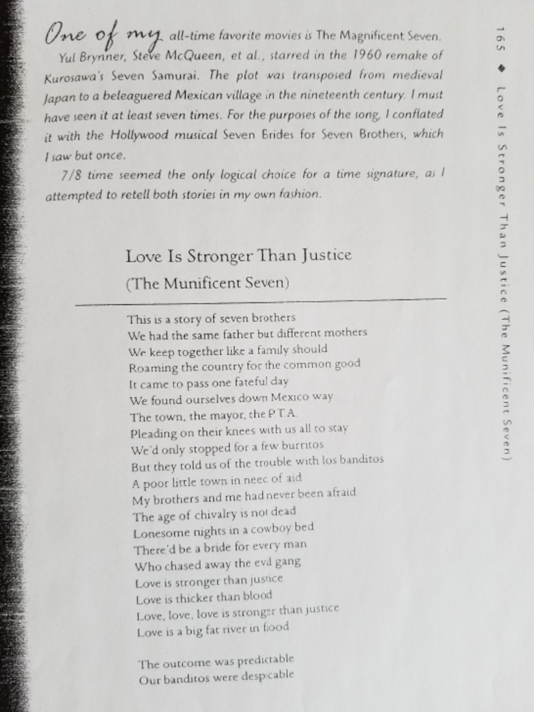 Love Is Stronger Than Justice - Sting | PDF