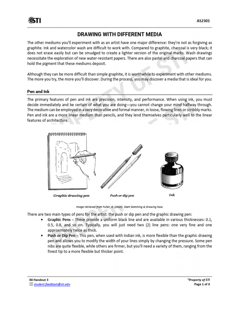 04 Handout 3 | PDF | Pencil | Drawing