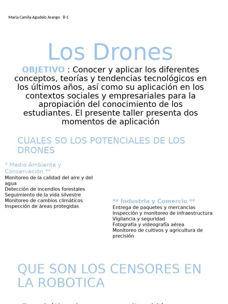 Aplicaciones y Beneficios de los Drones | PDF | Vehículo aéreo no ...