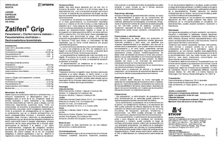 Zatifen Grip Paracetamol Susp 30ml | PDF