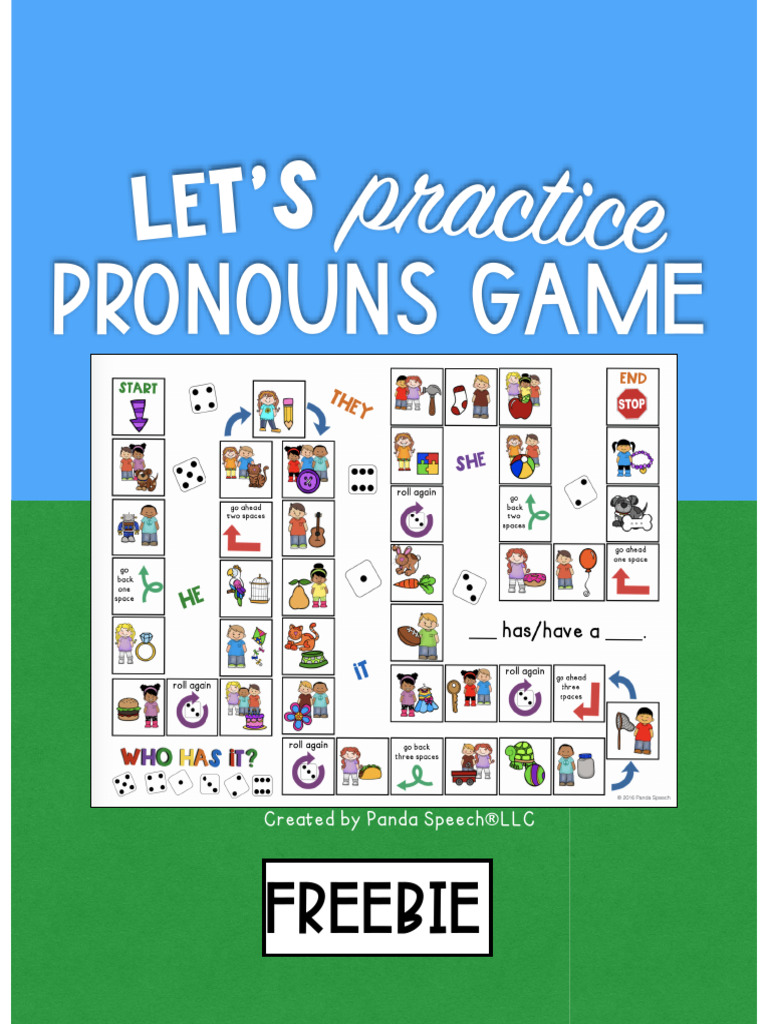 Let's: Pronouns Game | PDF