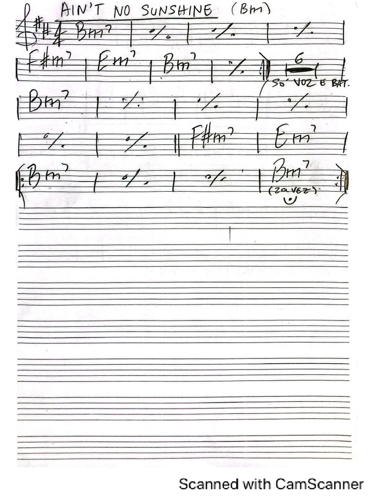 Ain't No Sunshine | PDF