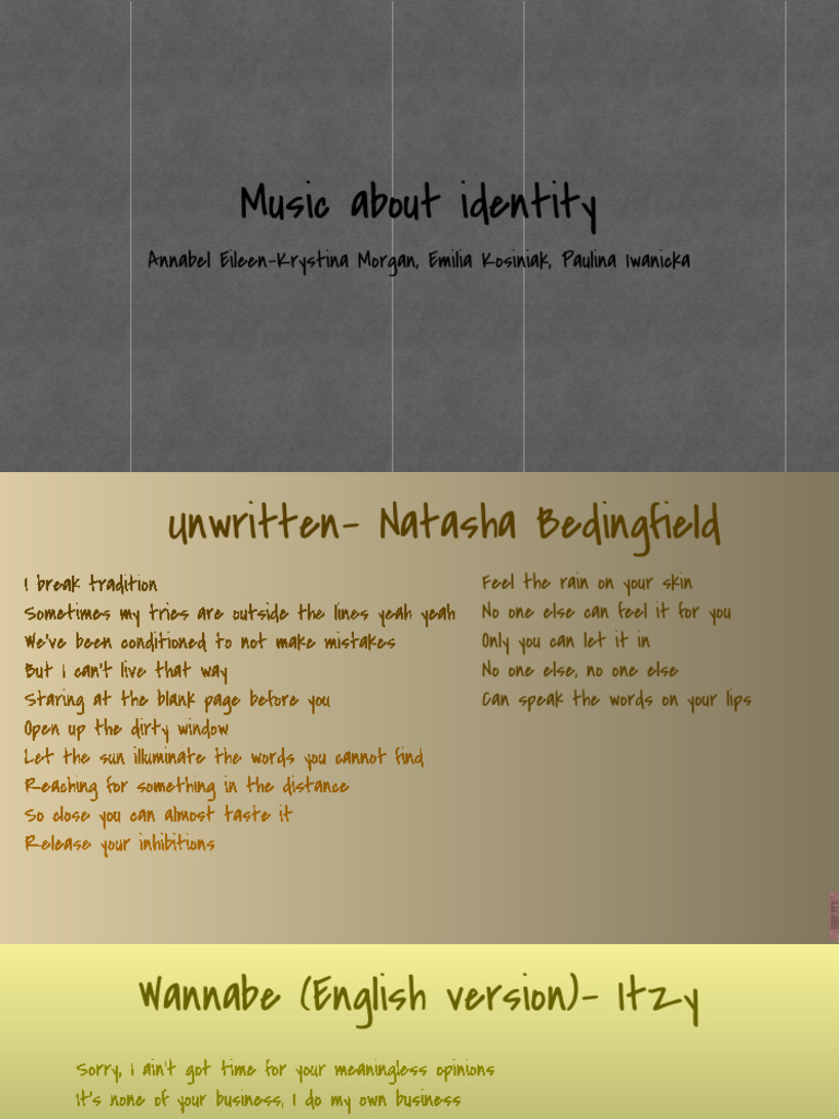 Music About Identity: Annabel Eileen-Krystina Morgan, Emilia Kosiniak ...