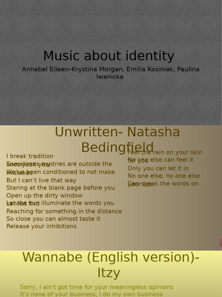 Music About Identity: Annabel Eileen-Krystina Morgan, Emilia Kosiniak ...