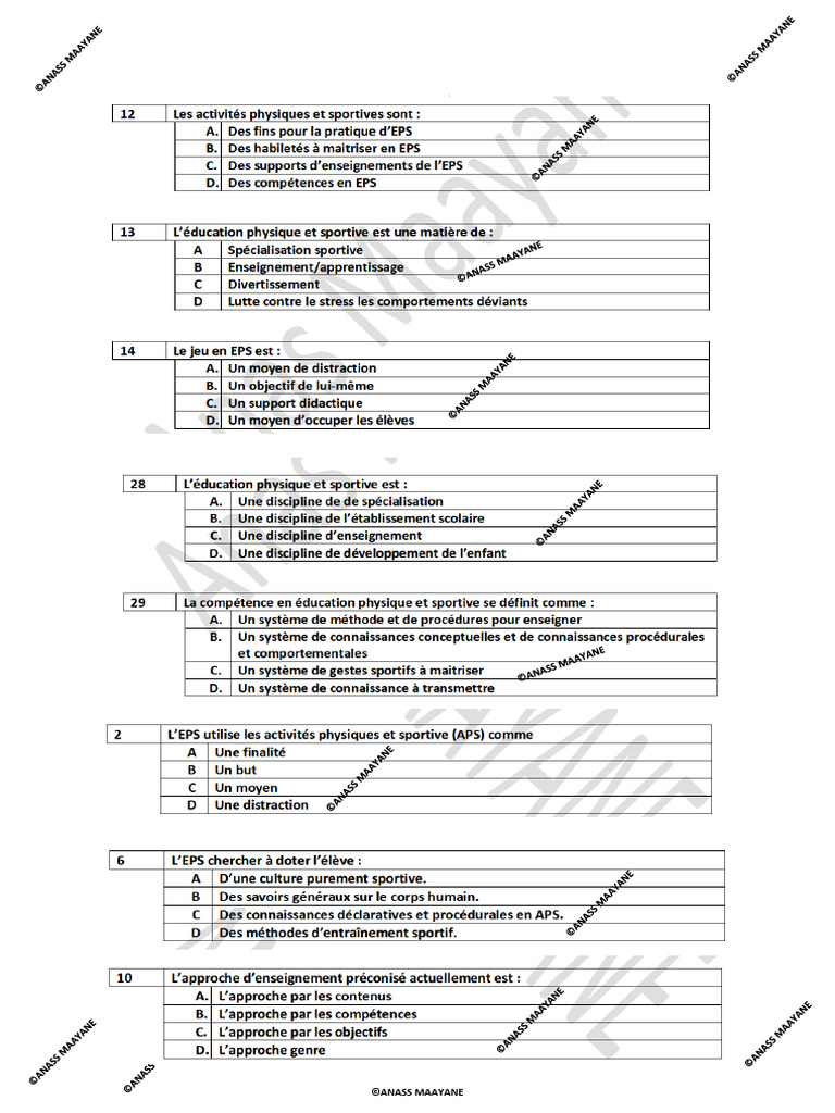 Des QCM | PDF