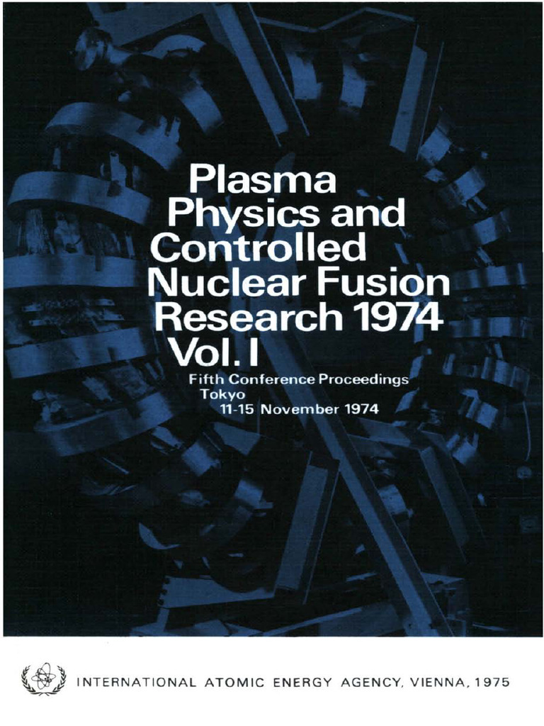 Plasma Physics and Controlled Nuclear Fusion Research 1974 Vol. I | PDF ...