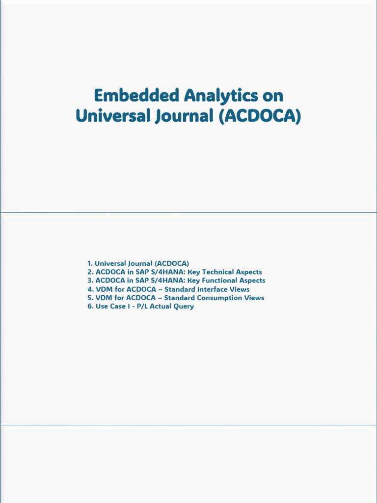 ACDOCA.pdf | PDF | Database Index | Databases
