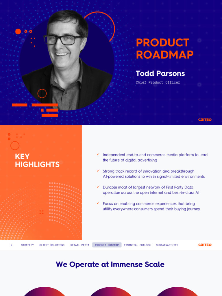 Todd Parsons - Chief Product Officer - Product Roadmap | PDF