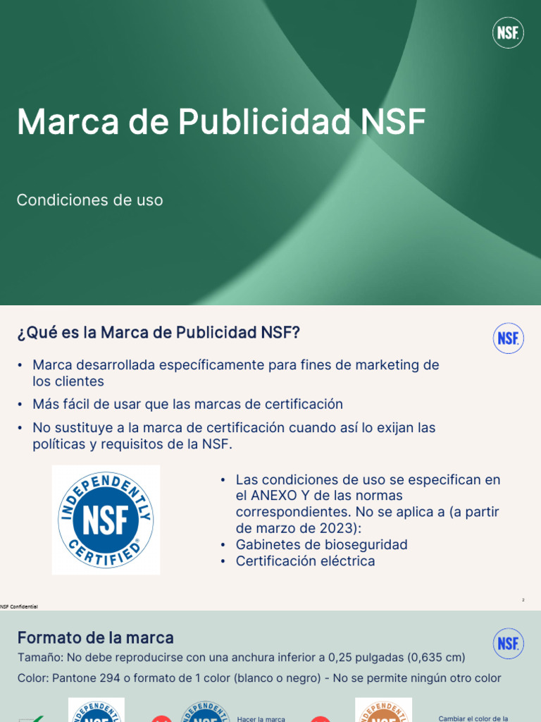 NSF Advertising Mark - SP | PDF | Publicidad | Marca