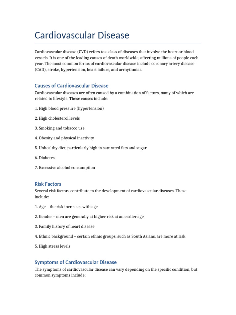 Cardiovascular_Disease_Overview | PDF