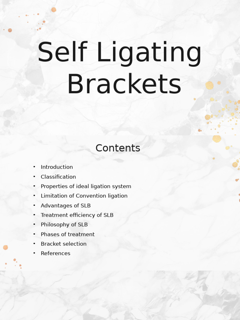 Overview of Self-Ligating Brackets | PDF | Dentistry Branches | Orthodontics