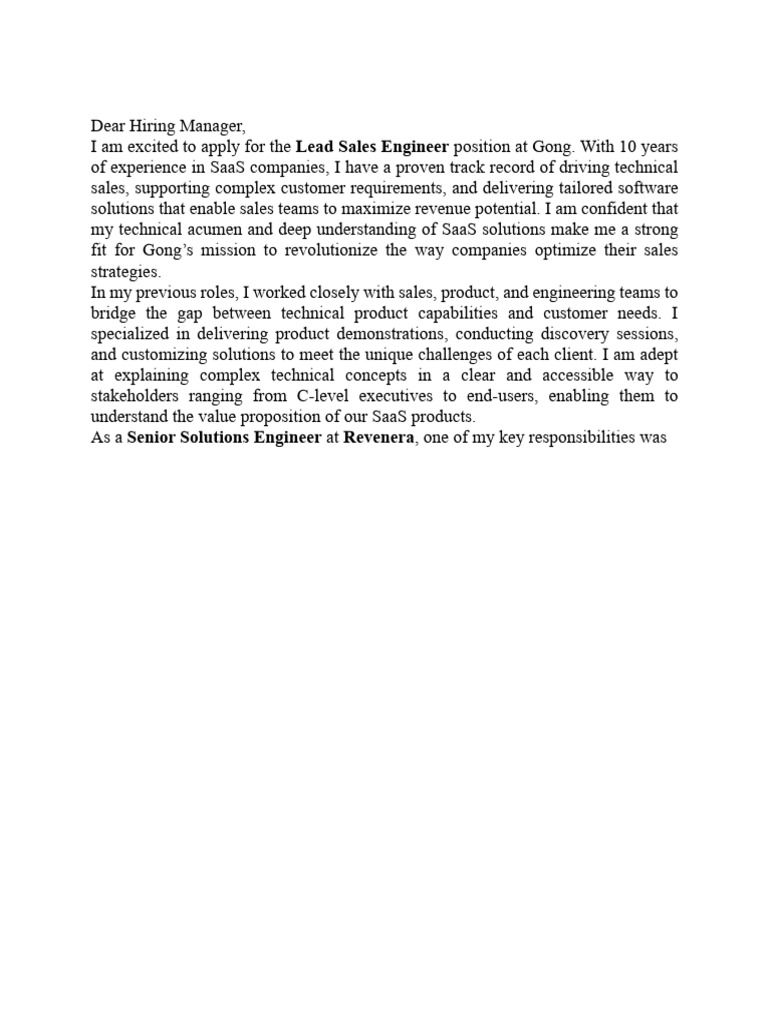 Cover Letter - 5 | PDF | Business