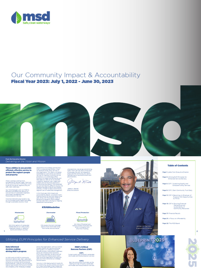 MSD 2023 Community Impact Report | PDF | Stormwater | Business
