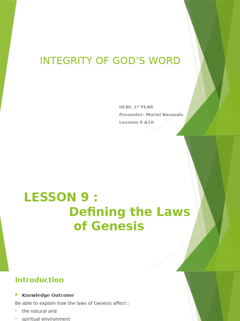 Integrity of God's Word - Lecture Notes - l9-l10 | PDF | Bible ...