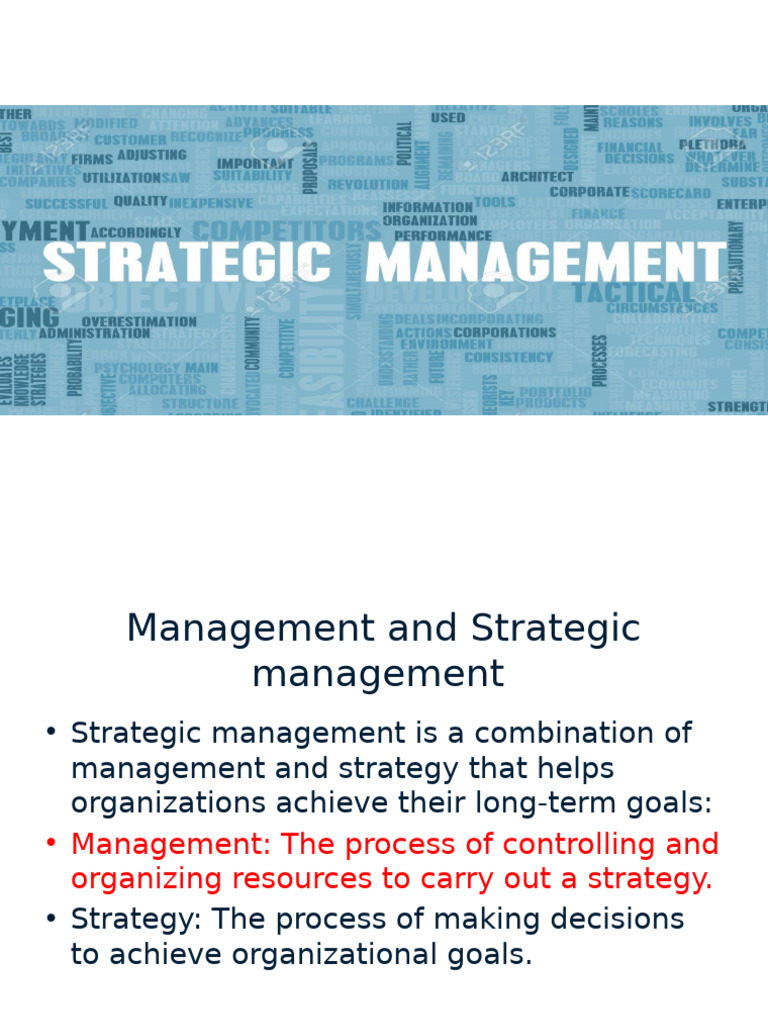 Understanding Strategic Management Concepts | PDF | Strategic ...