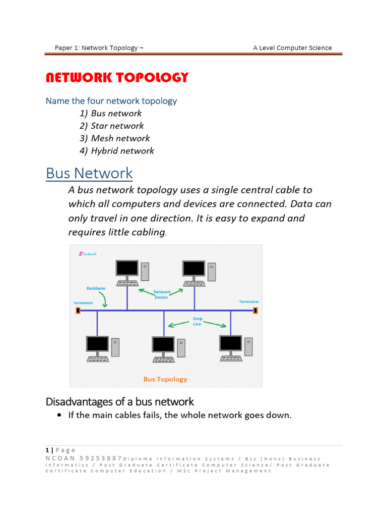 P1 Network Topology | PDF | Computer Network | Network Topology