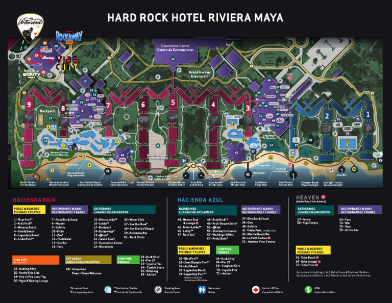 Resort Map Hard Rock Hotel Riviera Maya | PDF