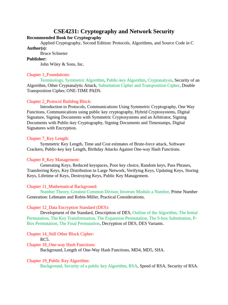 Cryptography and Network Security Guide | PDF | Cryptography | Public Key Cryptography