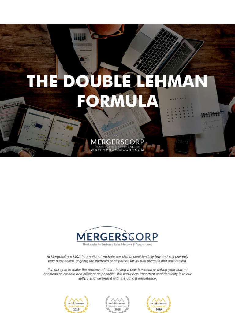 The "DOUBLE-LEHMAN " FORMULA Used in Valuation | PDF | Mergers And ...