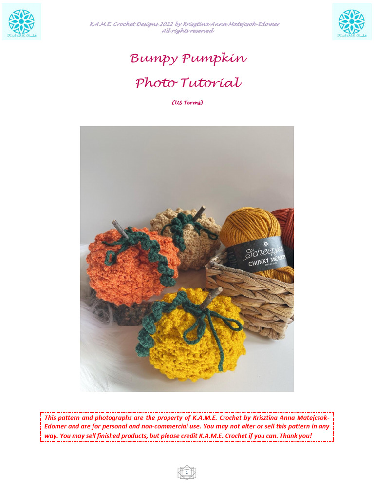 Bumpy Pumpkin | PDF | Crochet | Yarn