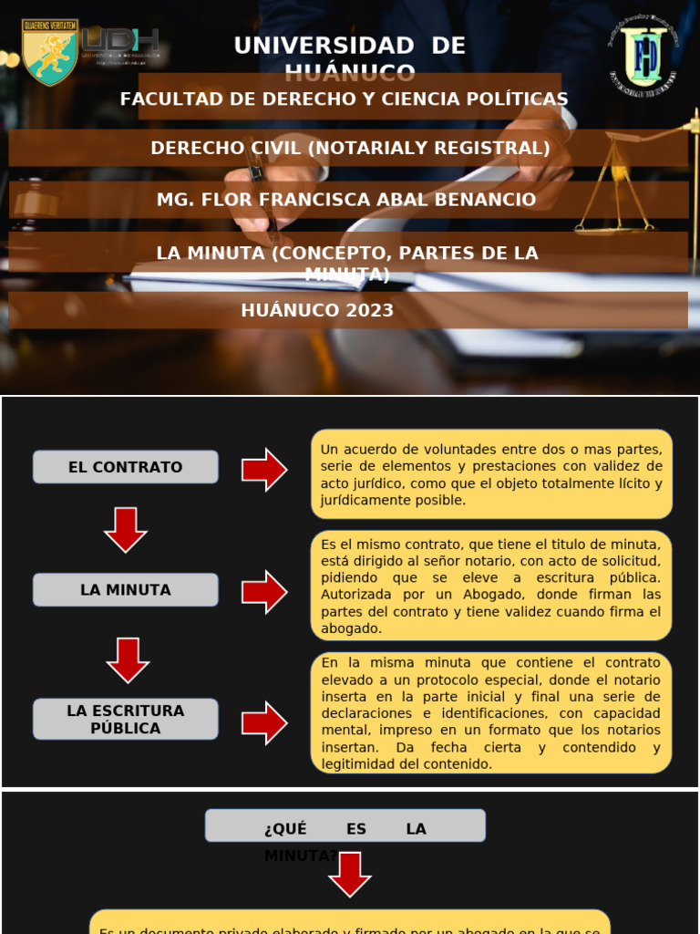 La Minuta (Concepto, Partes de La Minuta) (4ta Semana) | PDF