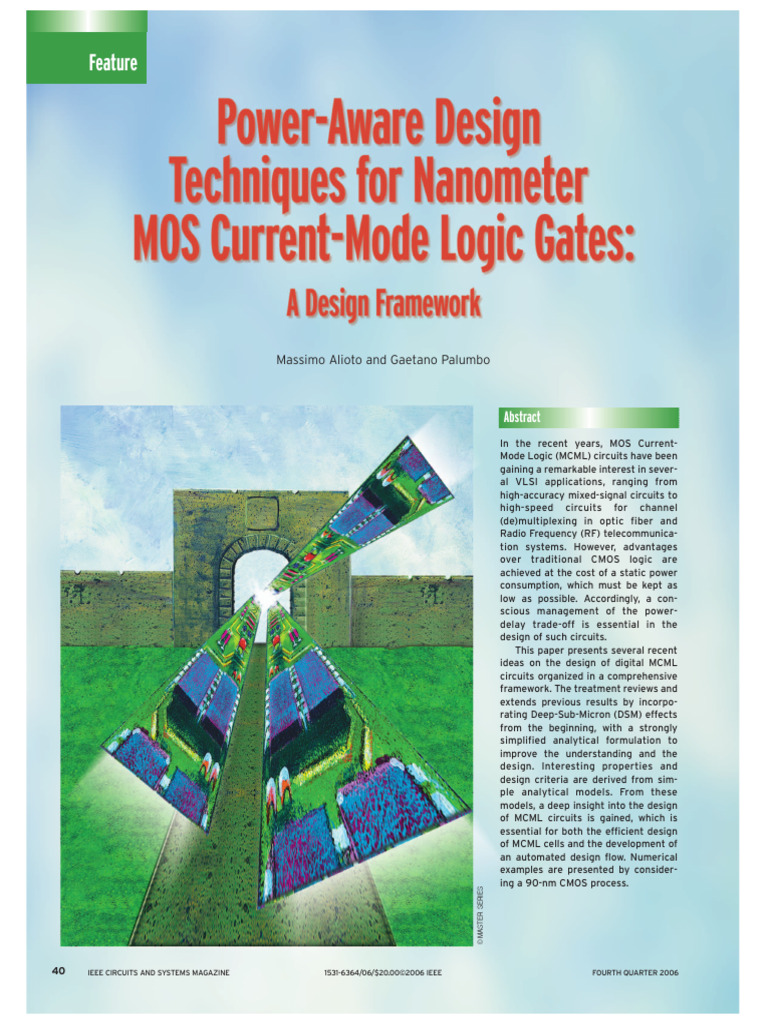 Power Aware Design of Nanometer MCML Tap | PDF | Logic Gate | Mosfet