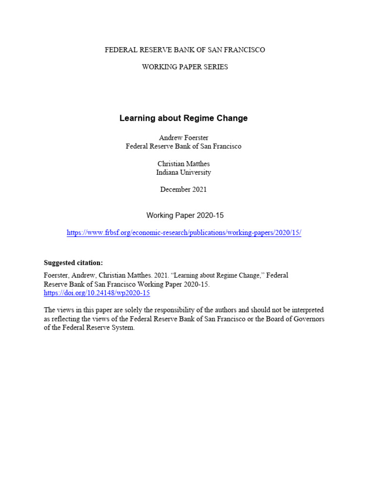 understanding regime switching macro | PDF | Volatility (Finance ... understanding regime switching macro | PDF | Volatility (Finance ...