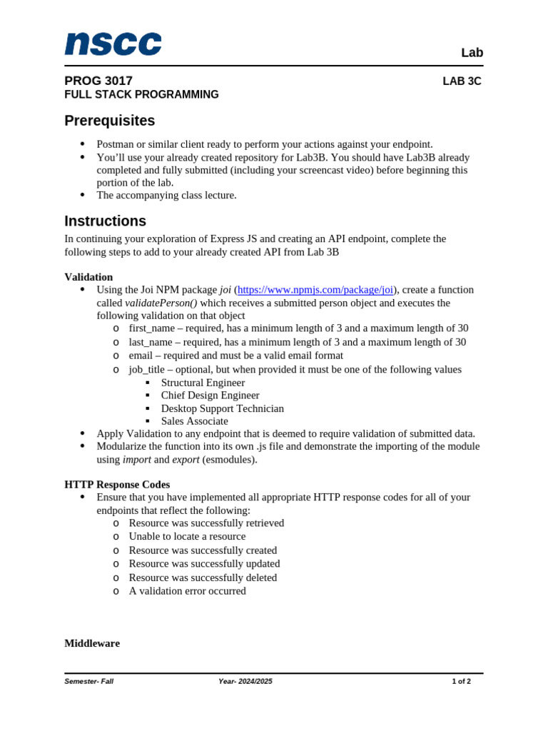 PROG3017 FullStack Lab3C | PDF | Http Cookie | Computing