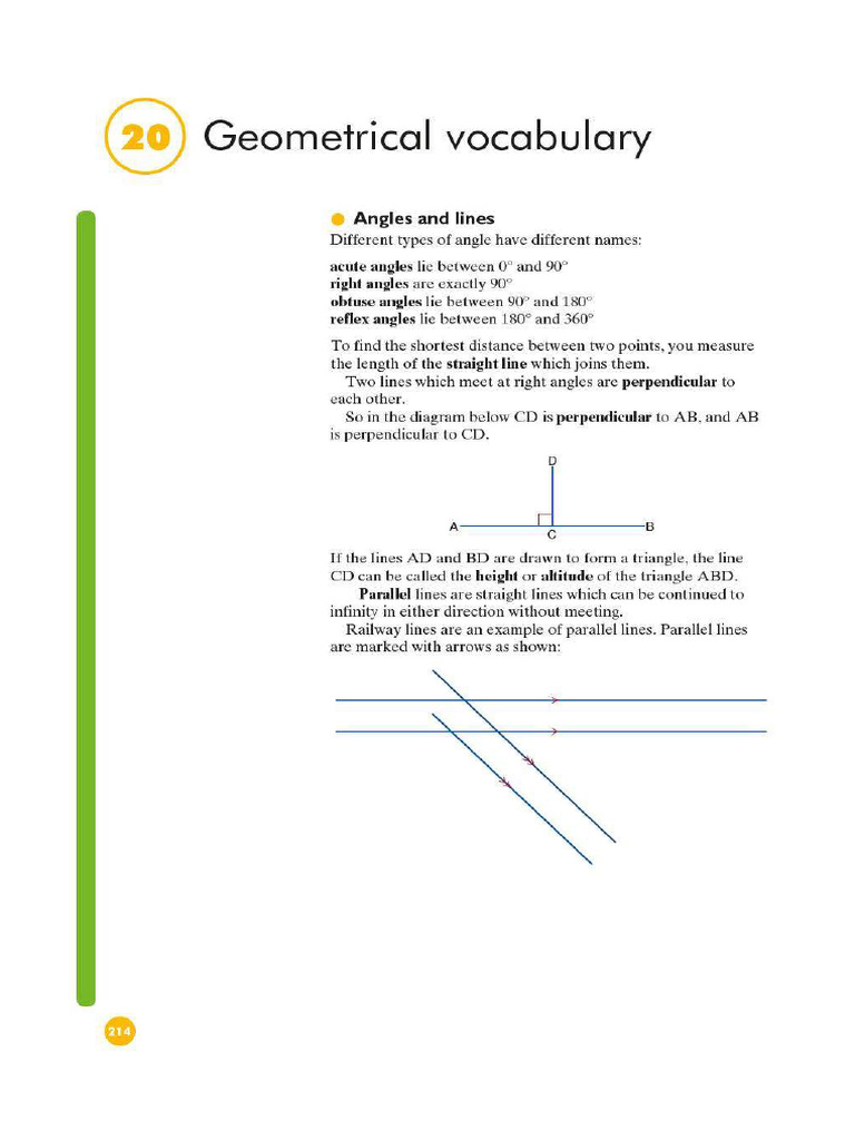 Geometry Vocabulary (Notes) | PDF