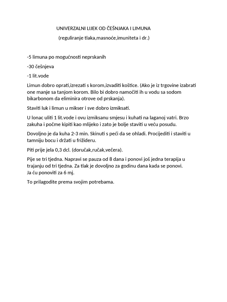 Recepti Lijek | PDF