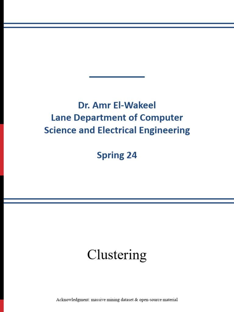 lecture_8 | PDF | Cluster Analysis | Applied Mathematics