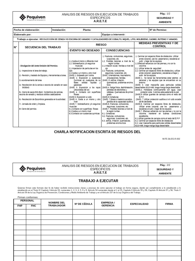 ARETE Recoleccion Pequiven | PDF