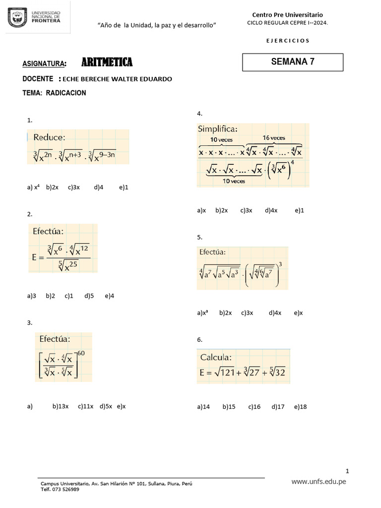 Aritmetica Sem 7 - Ejercicios-1 | PDF | Ajedrez