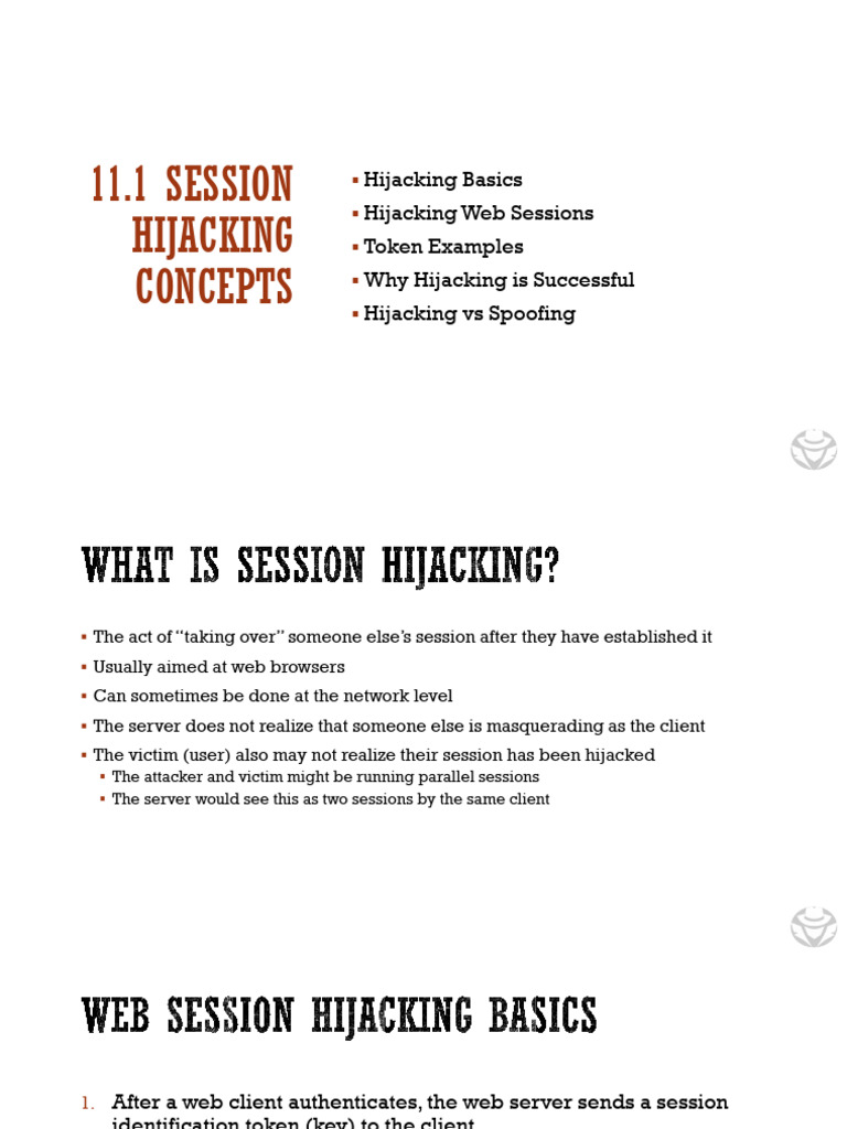 11 - Section Hijacking Concepts | PDF | Http Cookie | World Wide Web