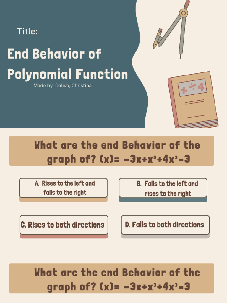 End behavior of polynomial | PDF